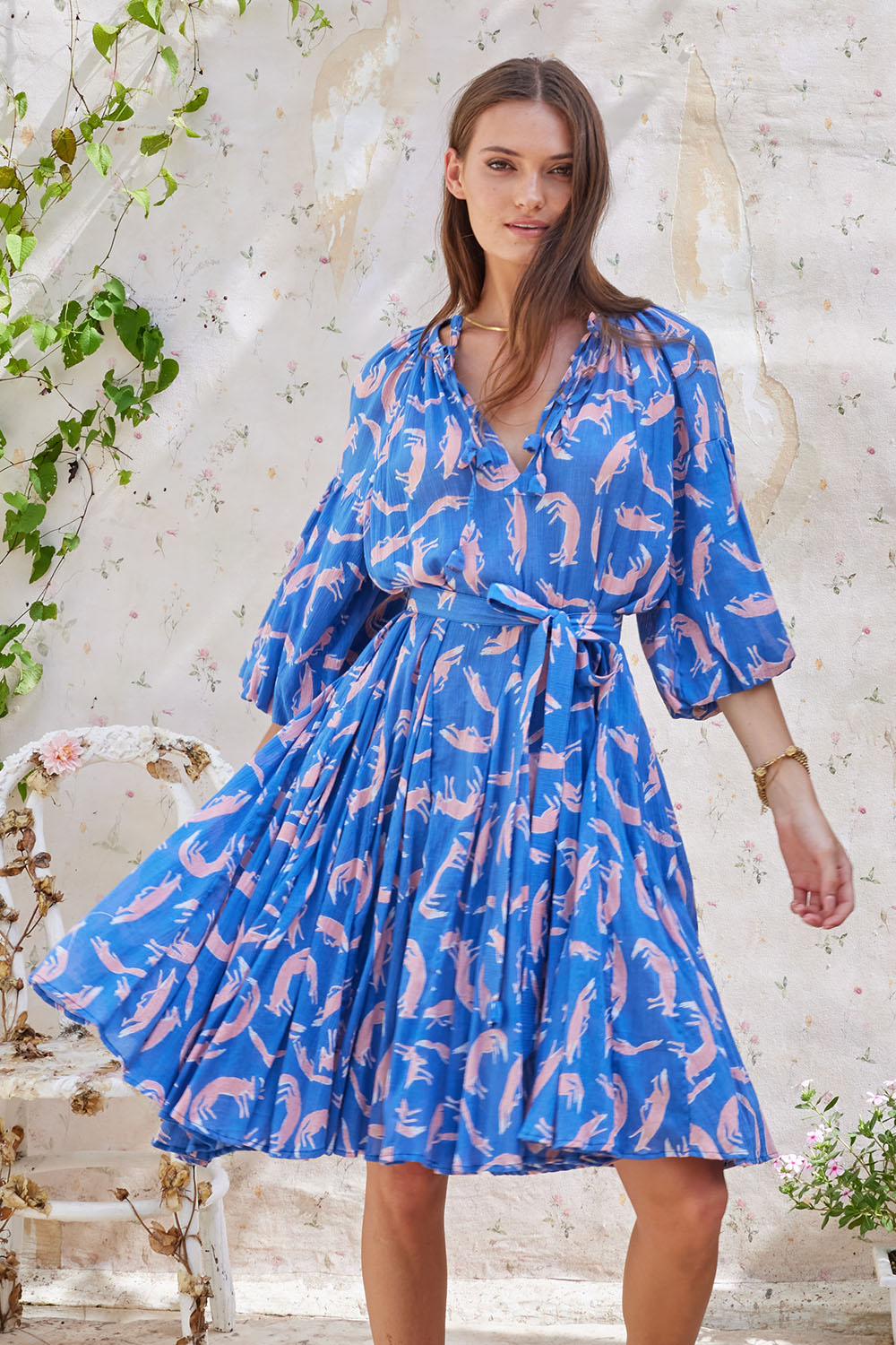 JENNA HIPP DRESS FOX BABY BLUE – The Story Of